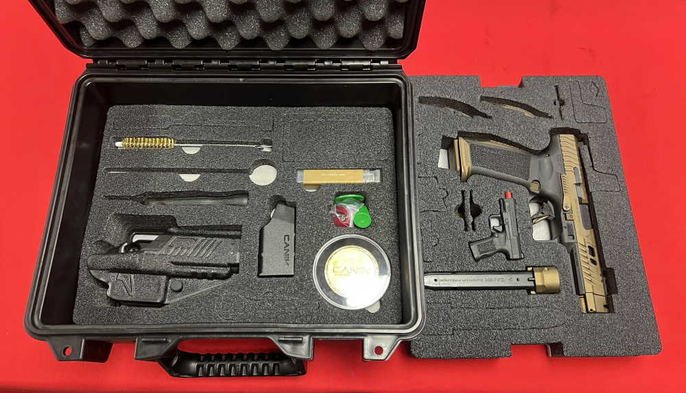 CANIK TTi Combat 9mm pistol case goodies bronze fiber optic sights 2 ...