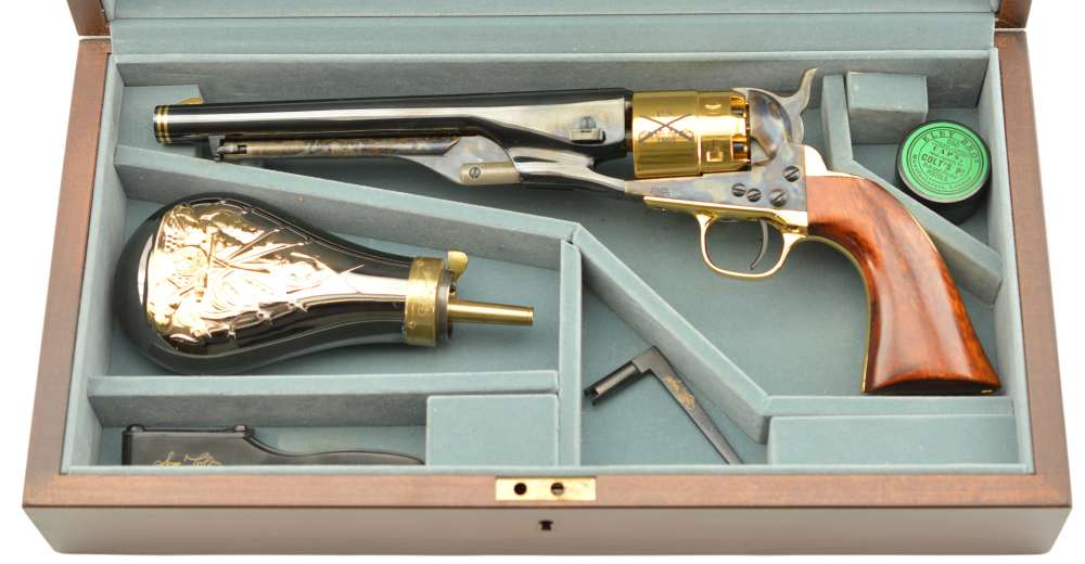 Cased Colt Signature Series 1860 Army Gold Cavalry W/ Accessories ...