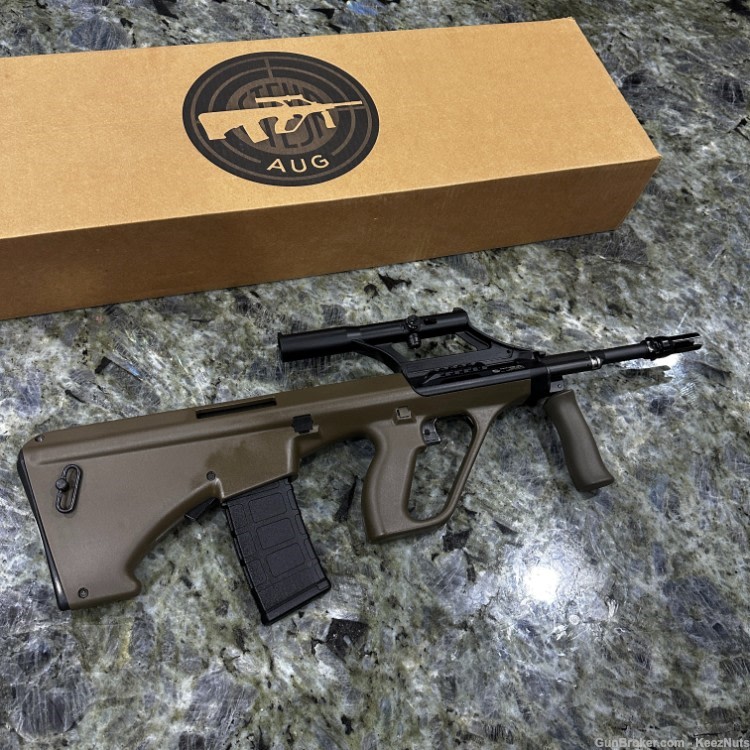 Steyr Aug A3 M1 NATO Green Mannox Finish w/ STG77 1.5x Donut of Death ...