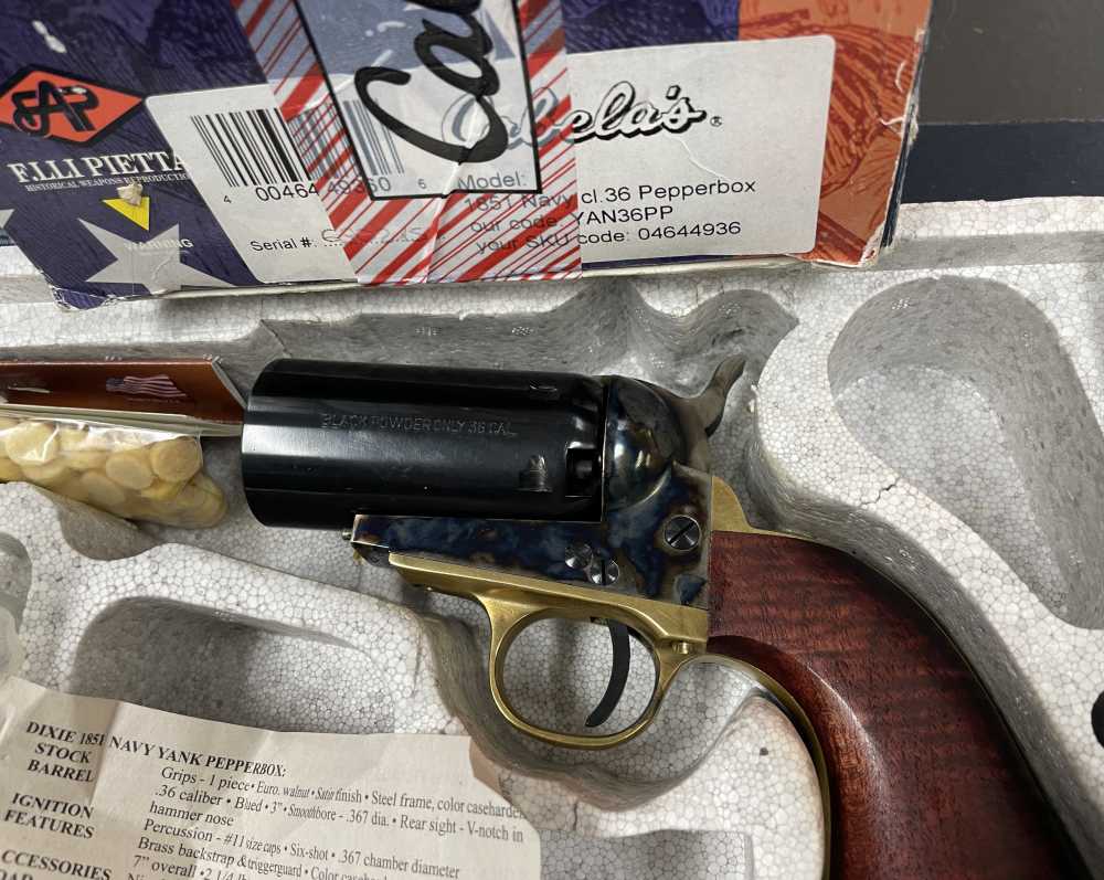 F.LLI.PIETTA 1851 Navy Pepperbox Black Powder Revolver.36cal YAN36PP ...