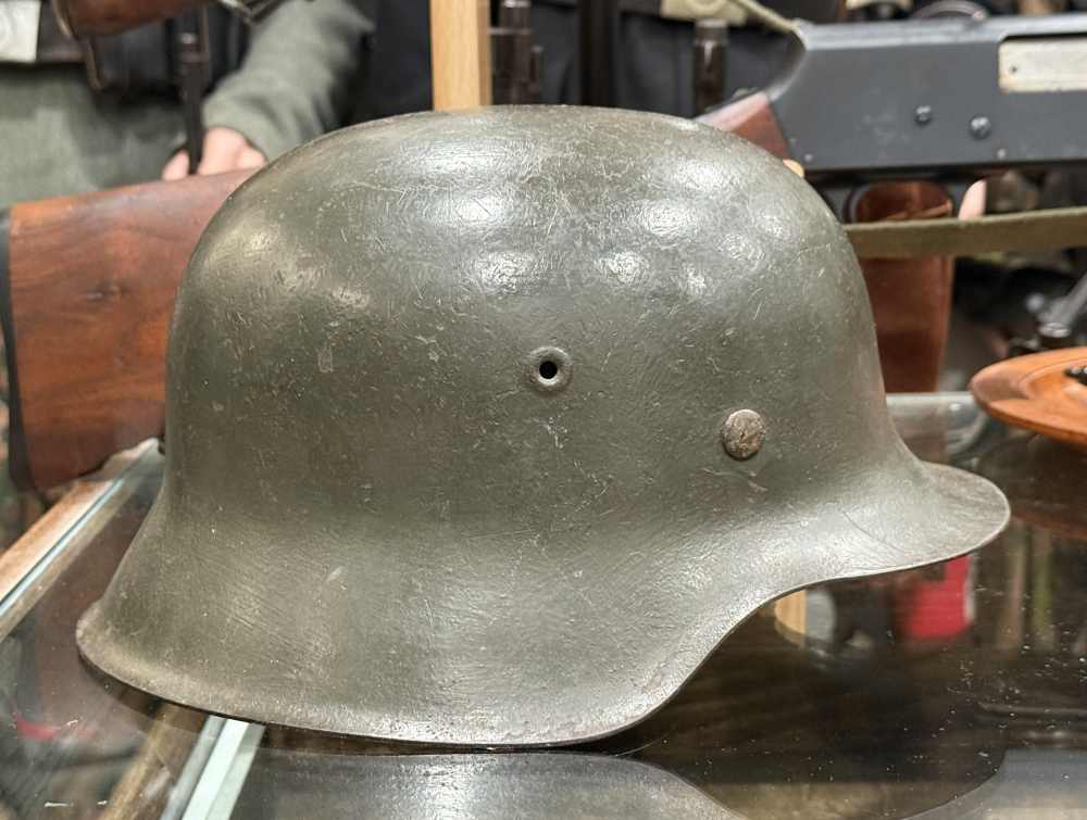 WW2 German Heer M42 Single Decal Helmet EX NET CAMO uniform army - WWI ...