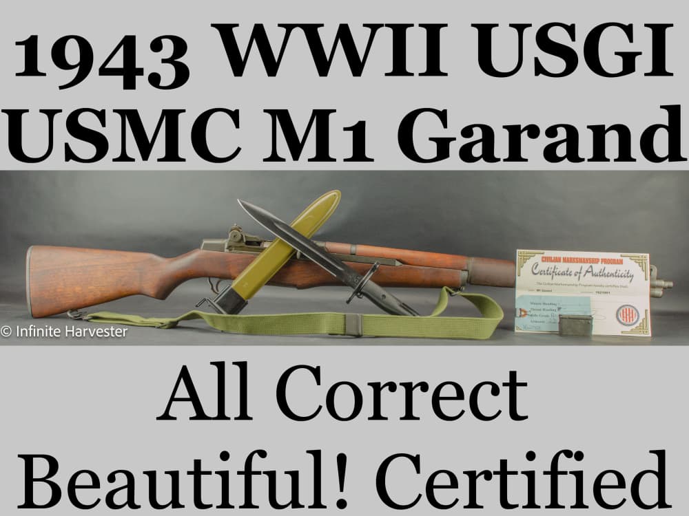 USMC M1 Garand - Semi Auto Rifles at GunBroker.com : 1133947808