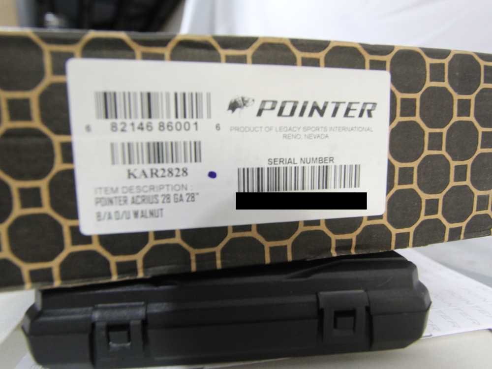 NIB Pointer Acrius O/U Break Action Shotgun 28ga-2.5" 28" Walnut ...