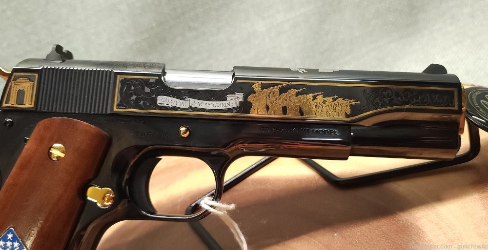 Colt Old Guard 1911 Blued Engraved 24K Gold O1911C-TOG 45 ACP 5 ...