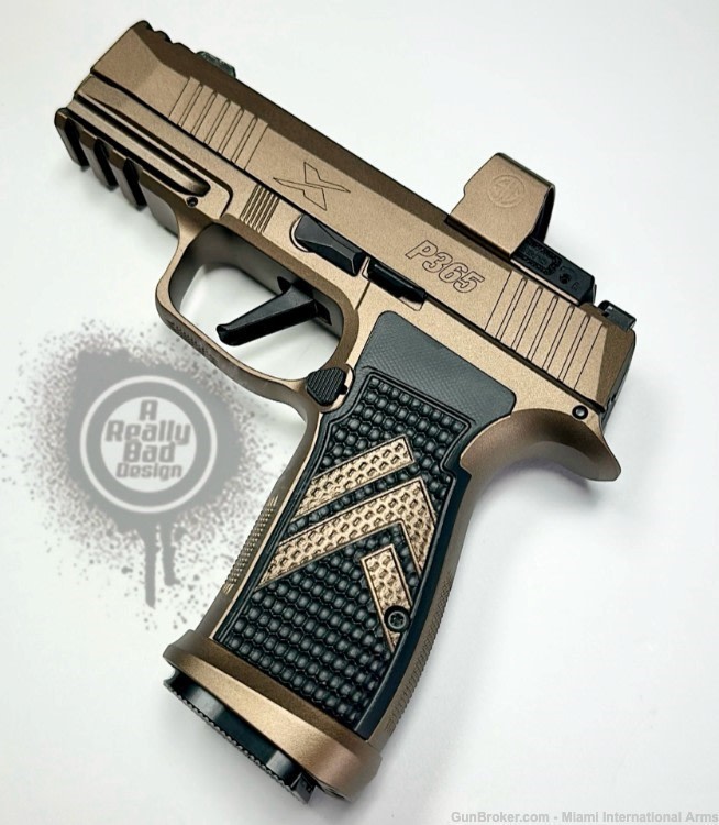Custom Sig P365 AXG Legion 9mm EDC OR Hazel Bronze FDE Hazelnut - Semi ...