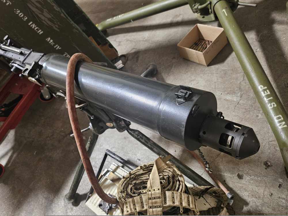 Vickers Heavy Machine Gun on Tripod! w/ Transit Box, Belts, Cans & More ...