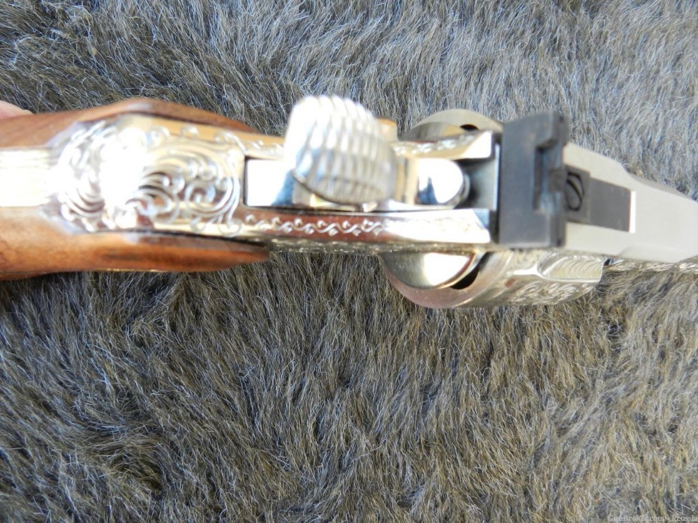 Colt Python 357 Magnum 6" Nickel D Factory Engraved NIB - Revolvers at GunBroker.com : 1134811529