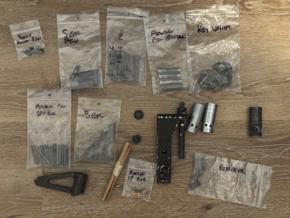 Various M60 small parts, Sear, sear pin, firing pin, FP springs ...