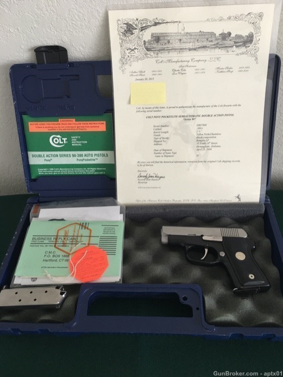 Custom 2-Tone Colt Pony Pocketlite with Colt Archive Letter - Semi Auto ...