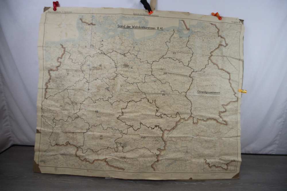 Extremely Rare Captured German WWII Battle Map Dated Augus of 1941 ...