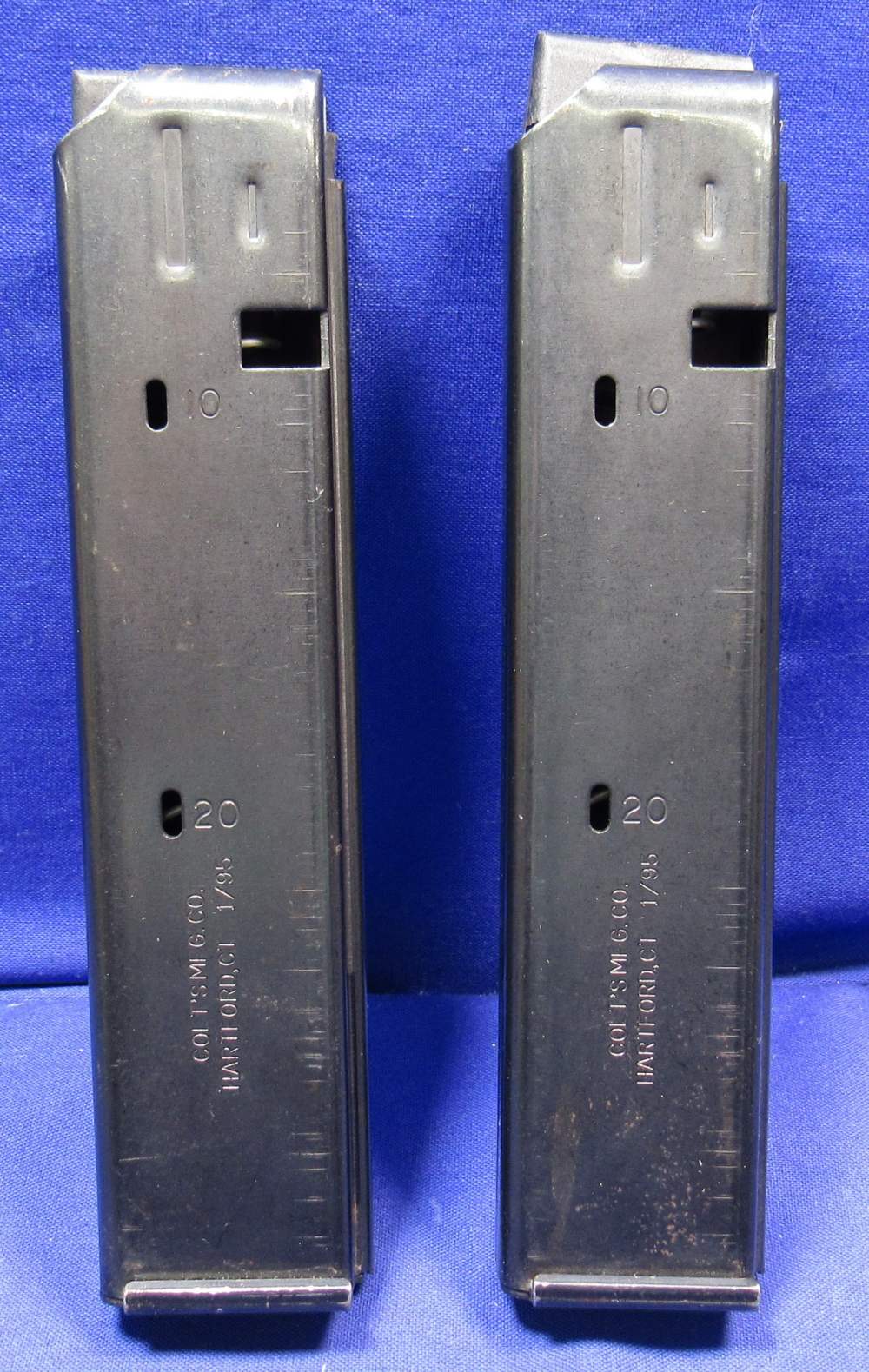 Colt Factory 20rd 9mm SMG Magazines - Gov't Restricted Markings: Lot of ...