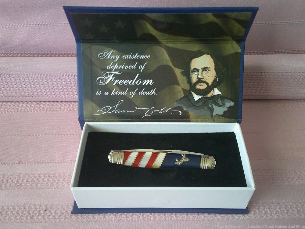 NIB Colt 2 Blade Freedom Muskrat Genuine Mother of Pearl Inlay Pocket ...