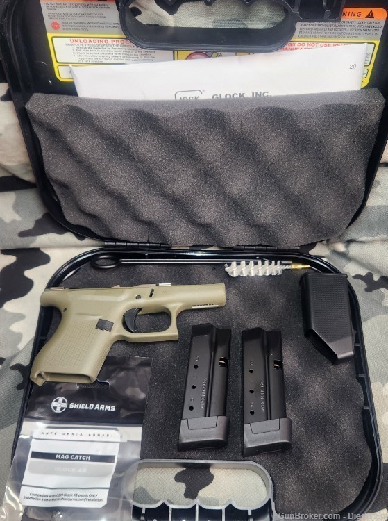 Glock G43 OEM Frame Shield Arms UPGRADE 2-9rnd Mags BFG Discontinued ...