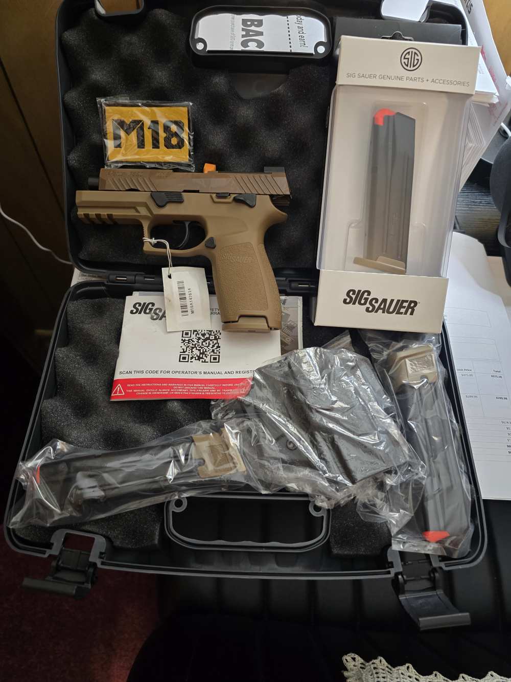 SIG SAUER M18 9MM 3.9 3 MAGS 21+1! NIB! FREE SHIPPING! CREDOVA ...