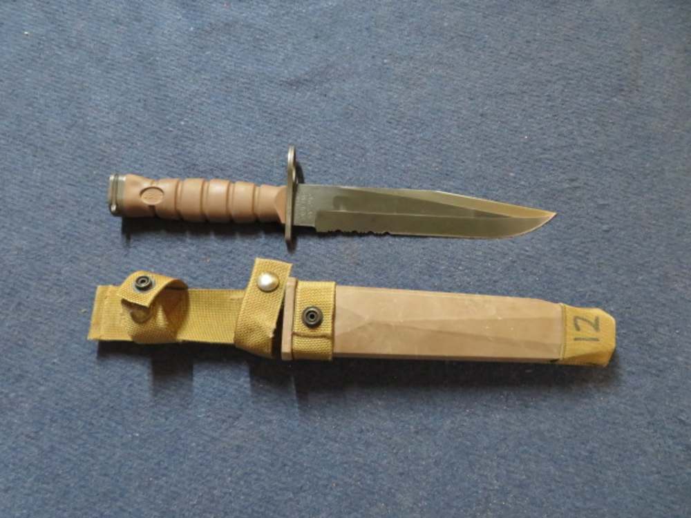 CURRENT ISSUE USMC ONTARIO OKC 3S BAYONET W/ SHEATH-FOR M14 & M16-NICE ...