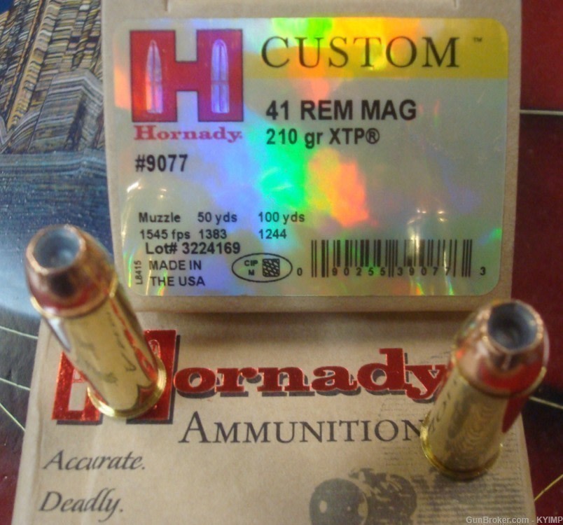 40 HORNADY 41 Magnum 210 grain XTP new Custom JHP ammunition 9077 - Handgun Ammo at GunBroker ...
