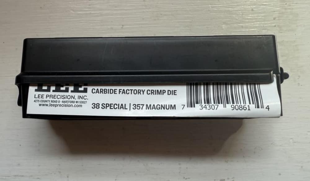 Lee Single Factory Crimp Die.38 Special/.357 Magnum NEW - Reloading ...