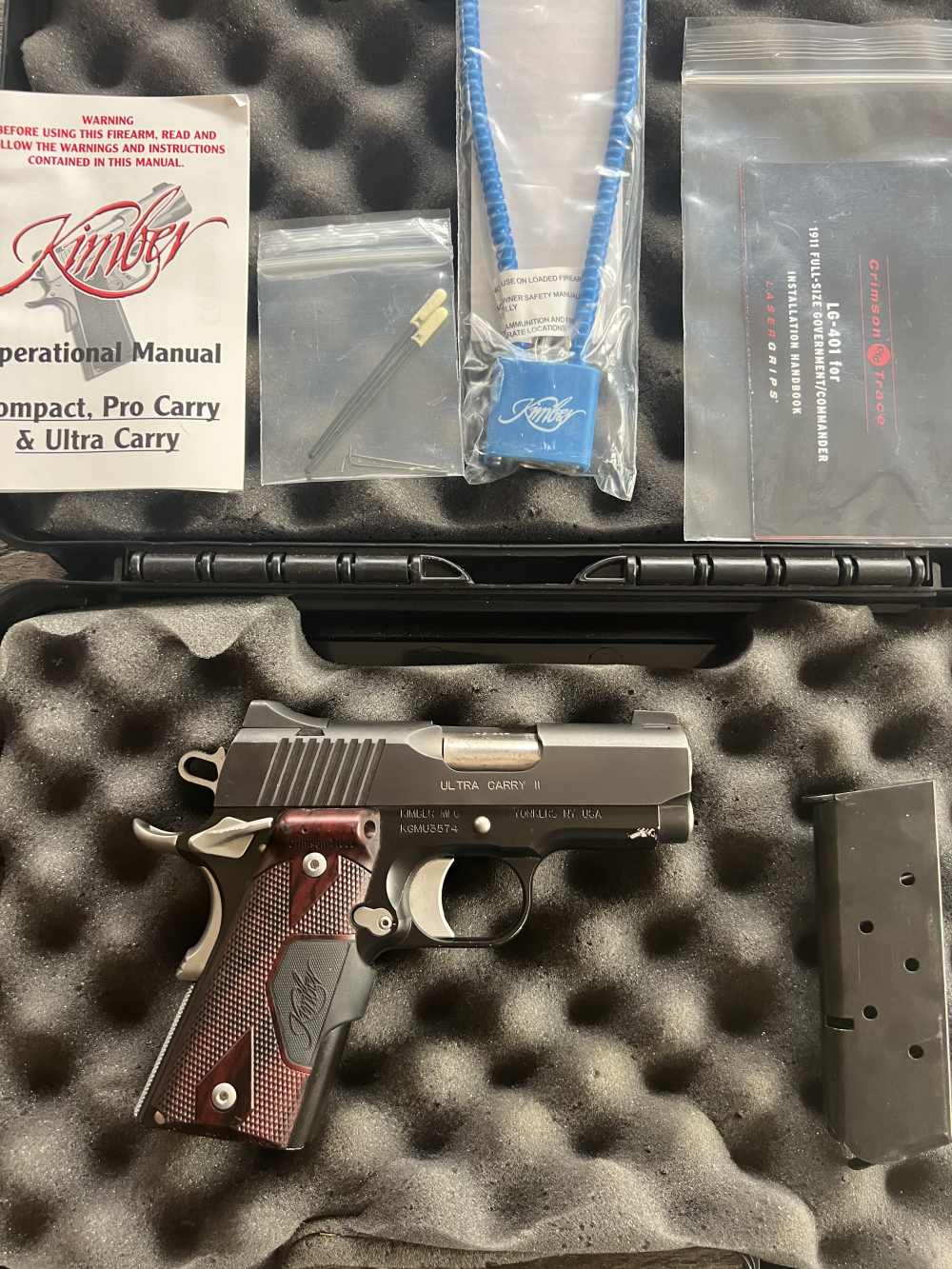 Kimber Ultra Carry II 45 ACP With Crimson Sight - Semi Auto Pistols at ...