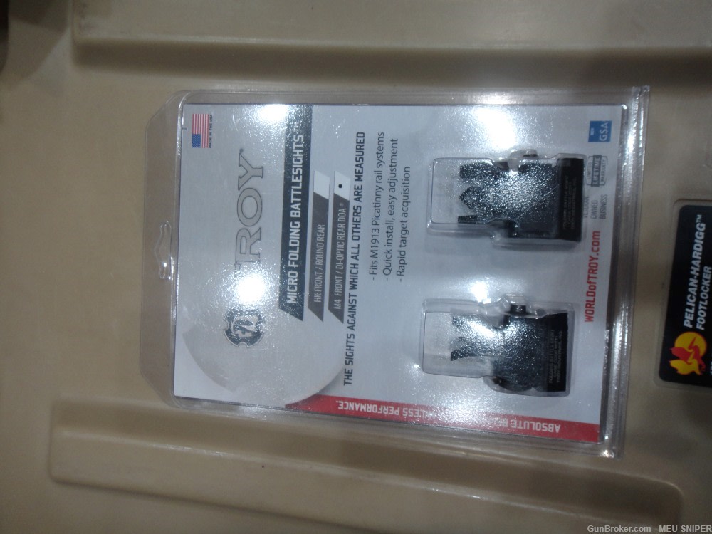 Troy Industries flip up Micro sight set M4 Di-optic (G542) - Gun Sights at GunBroker.com ...