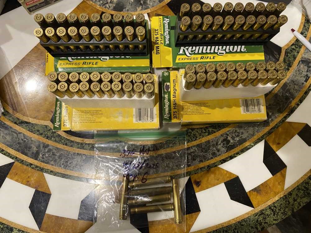 Huge Lot of 86 Rounds .375 H&H Magnum Brass for Reloading - Reloading ...