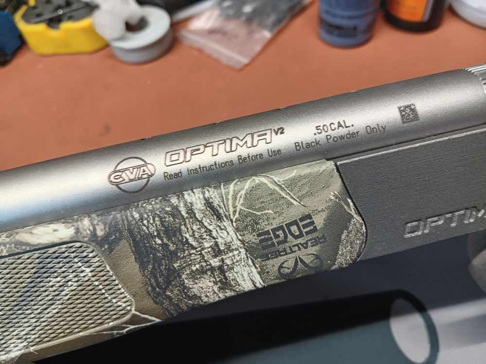 CVA Optima .50cal Muzzleloader w/fiber optic sights & powder,sabots ...