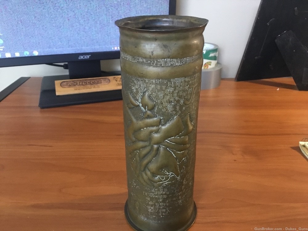 Antique 1918 WW1 Trench Art Artillery shell 108 years old VGC - WWI ...