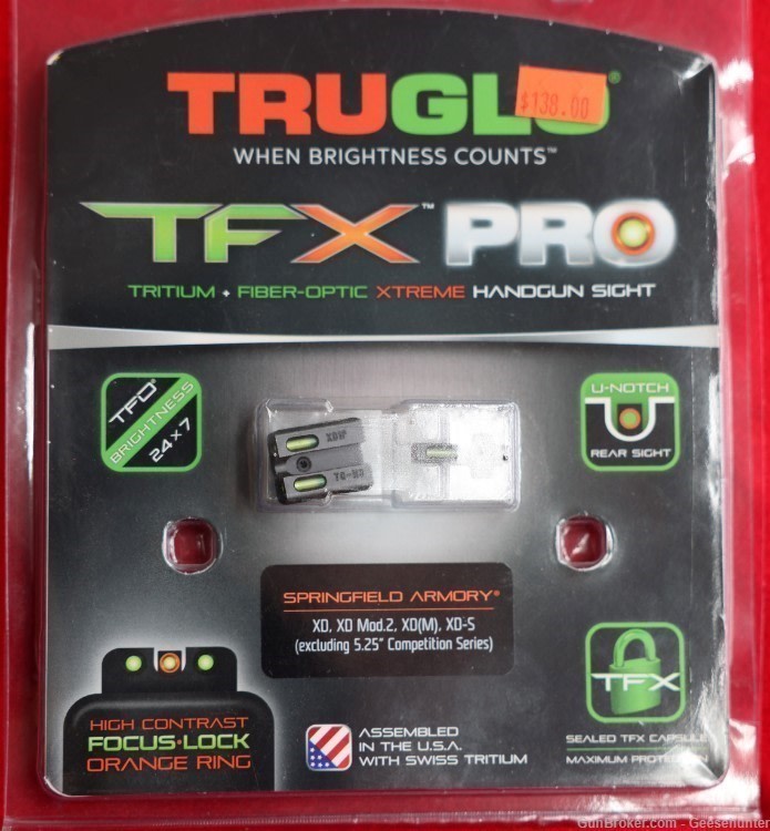 TruGlo TFX Pro Sight Set for Springfield XD - Other Pistol Accessories ...