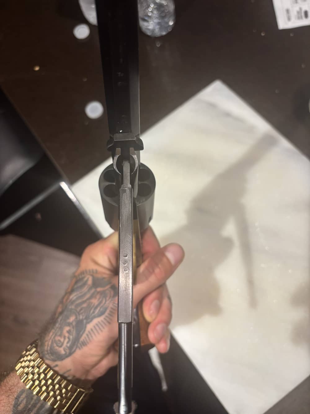 Uberti 1858 New Army .44 Caliber Blac Powder Revolver Blued Steel ...