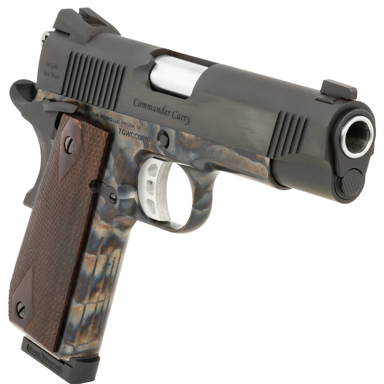 Tyler Gun Works Custom 1911 Commander .45ACP Pistol 7+1 4.25 Stainless ...