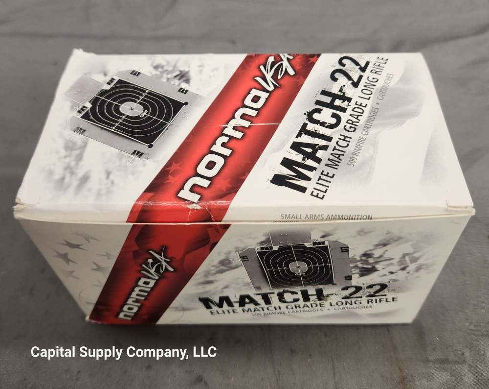 Norma Match 22 ammunition .22 Long Rifle 40gr Elite Match - Rimfire ...