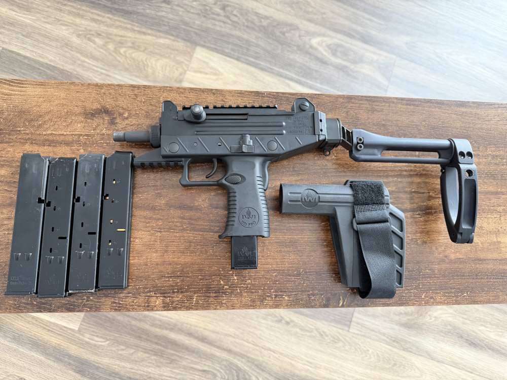 IWI Uzi Pro Threaded Barrel w/ Folding brace 9mm - Semi Auto Pistols at ...