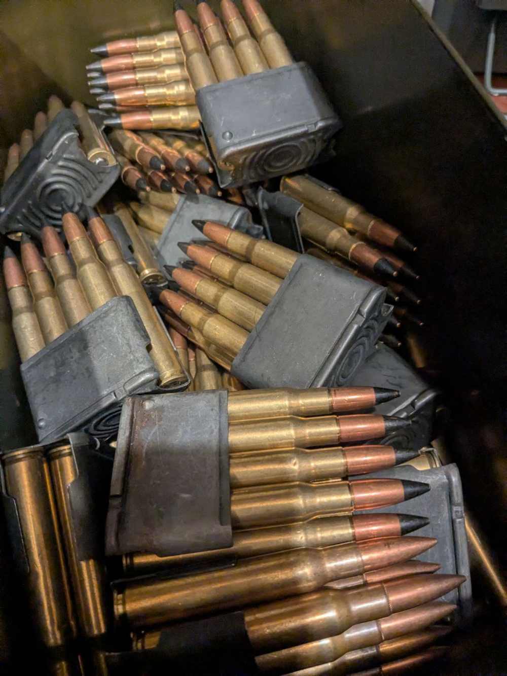 365 RDS 30-06 M2 AP Armor Piercing Black Tip Rifle Ammo on Enblocs ...