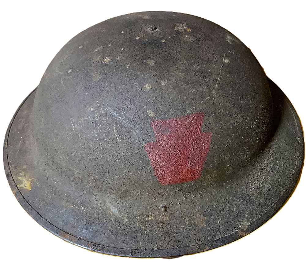 WW1 Era U.S. 28th Keystone Infantry Division Helmet. The Iron Division ...