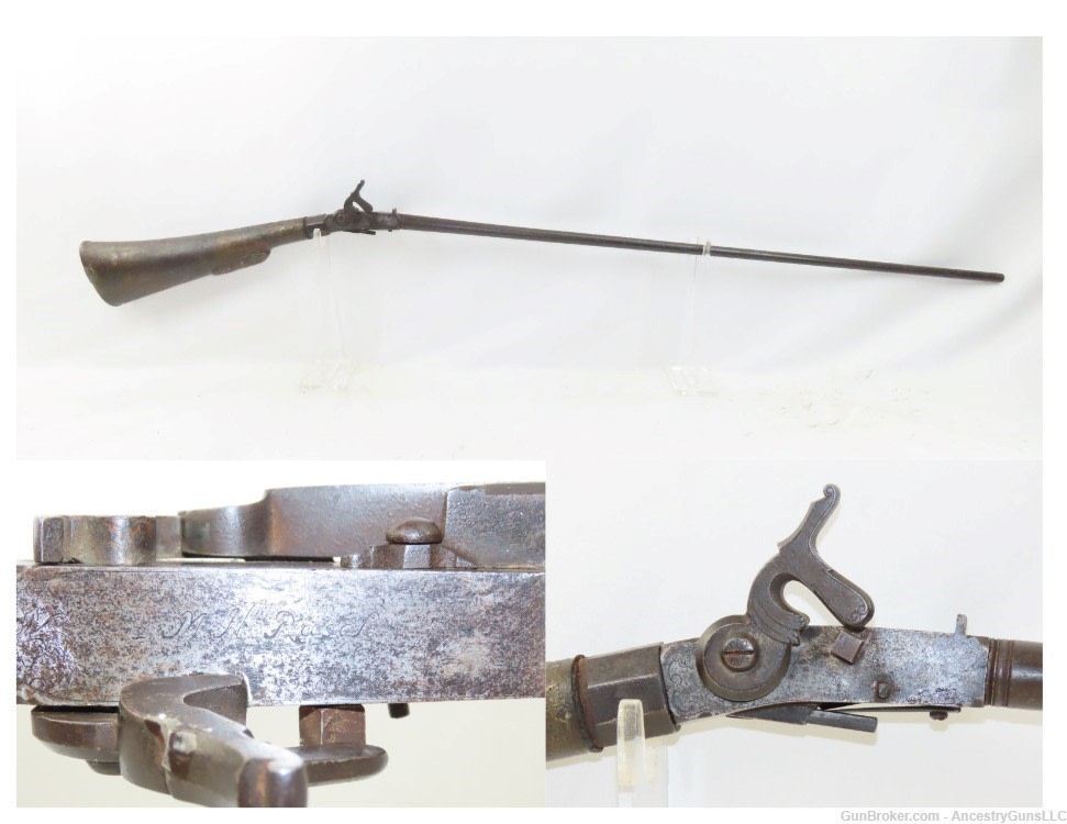 WIND GUN Late 1700s/Early 1800s European M.H. RASEF Stock Reservoir AIR ...
