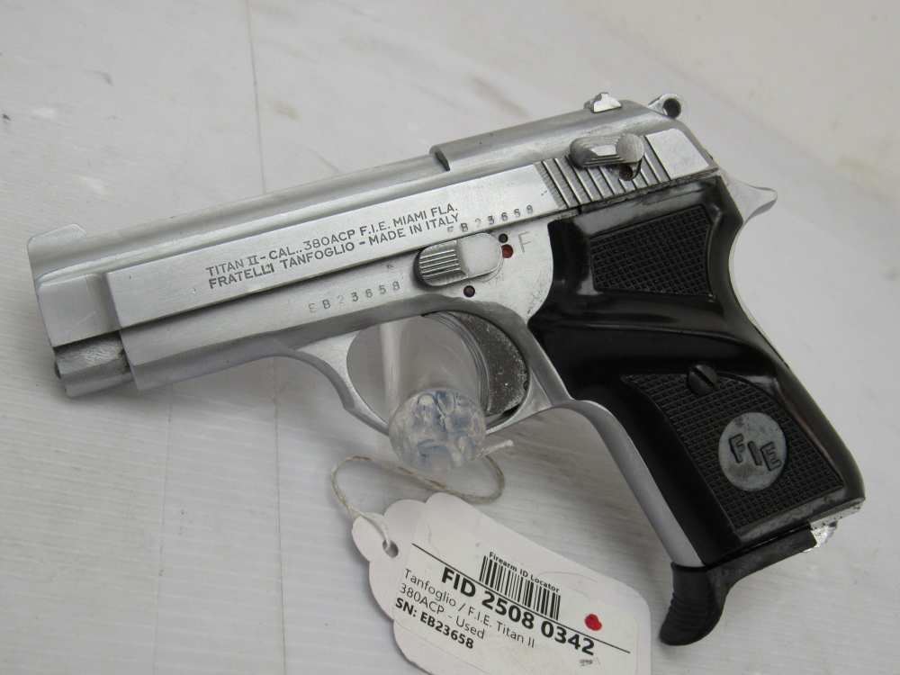 Mfg 1989 Italy FIE Titan II 380 ACP F.I.E. $.01 Start No Reserve - Semi ...