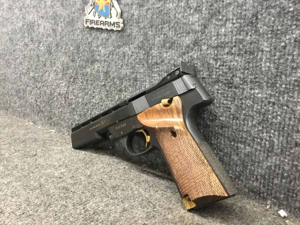 High Standard Victor .22LR Semi Auto Pistol W/ 1-10 Round Mag - Semi ...