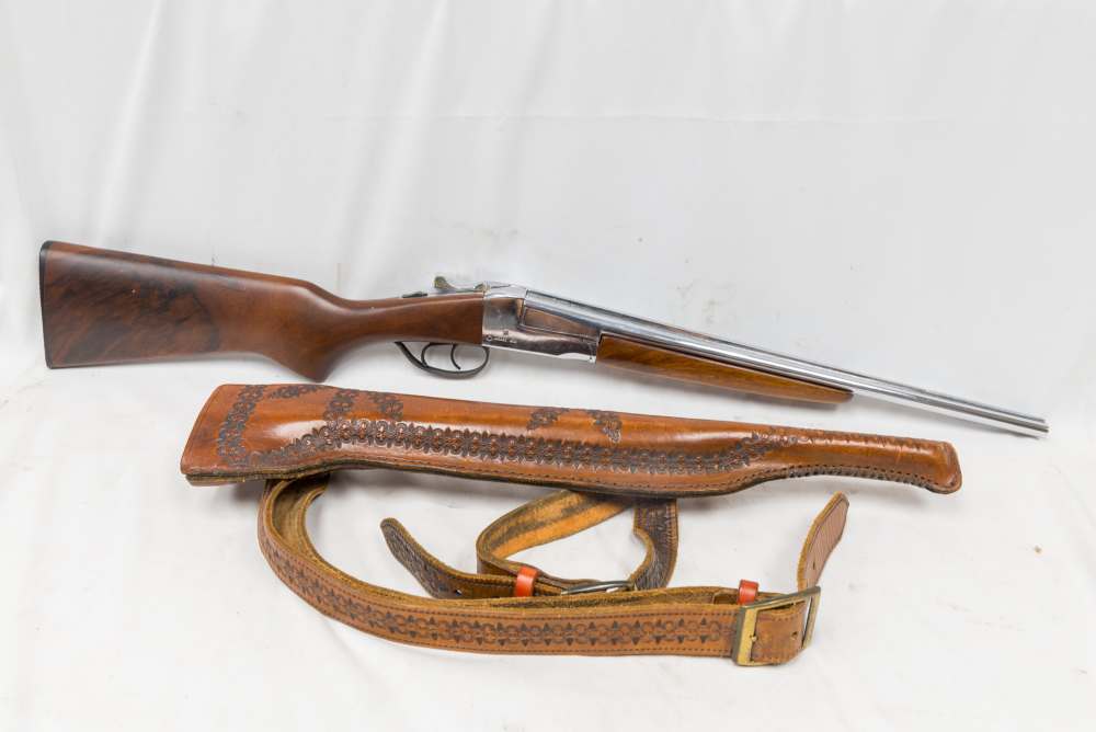 Stevens 311A - 410 Double Barrel Shotgun - Hard Chrome 18" BBLs w/ Scabbard - Side By Side ...