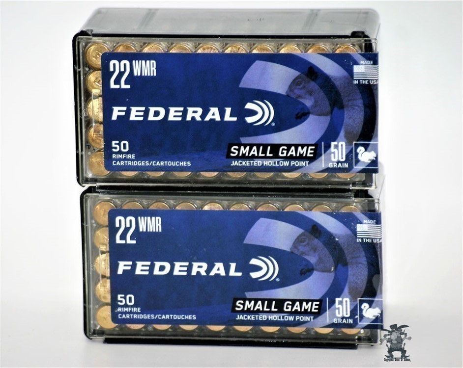 22 Magnum WMR Federal Small Game 22 MAG HP Rifle Use Heavy 50Gr JHP 100 RDS - Rifle Ammo at ...