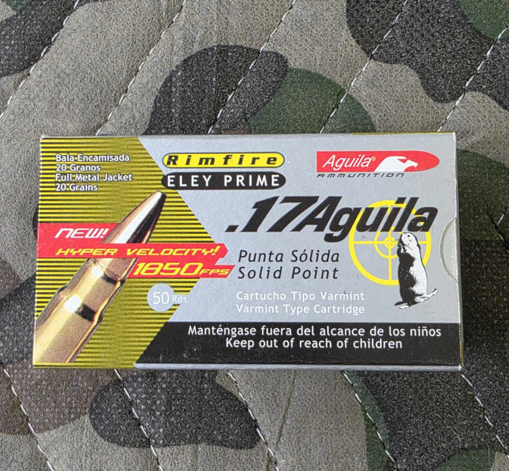 Aguila .17 Aguila FMJ 20 gr Eley Prime 50 round Box - Rimfire Ammo at ...