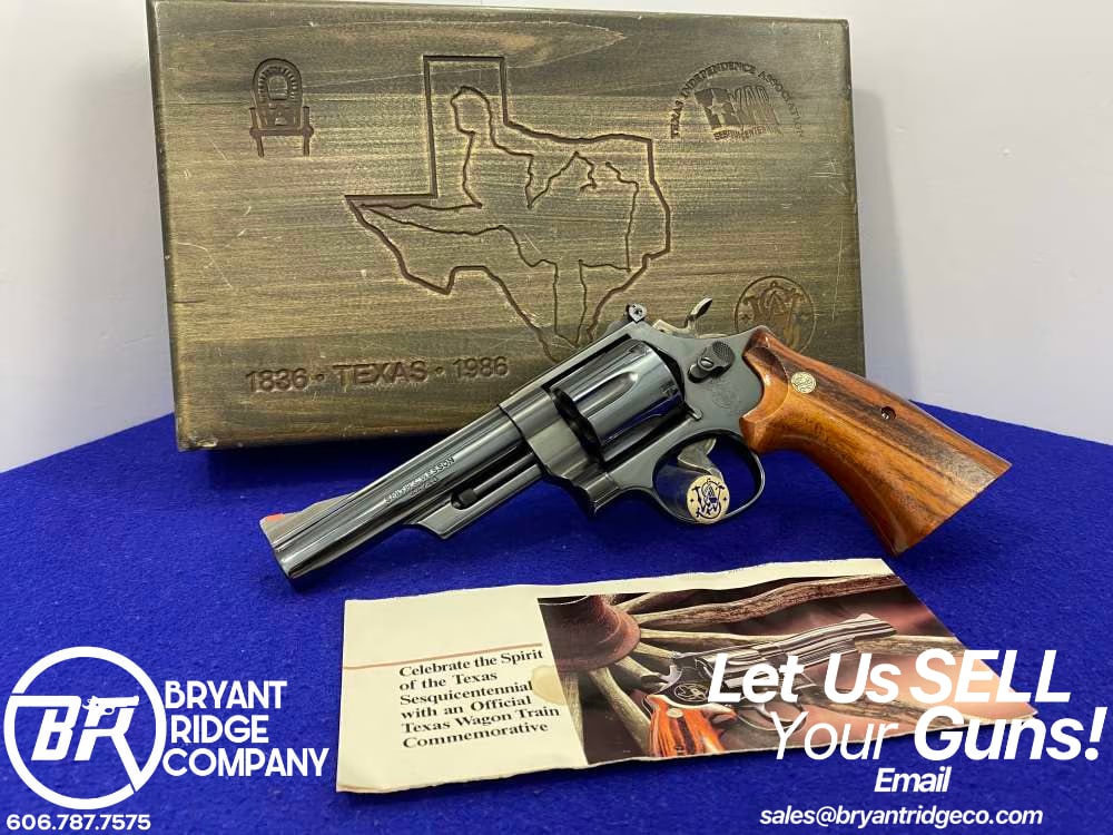 1986 Smith Wesson 544 .44-40 Blue 5" *TEXAS WAGON TRAIN COMMEMORATIVE ...