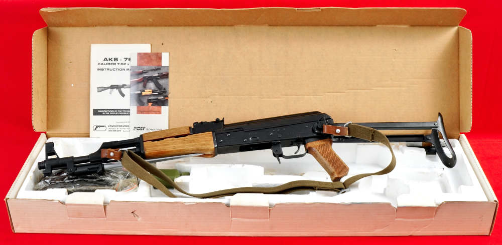 Rare Pre-Ban Polytech AKS-762 Double Folder AK47 w/ Drum Magazine, Box ...