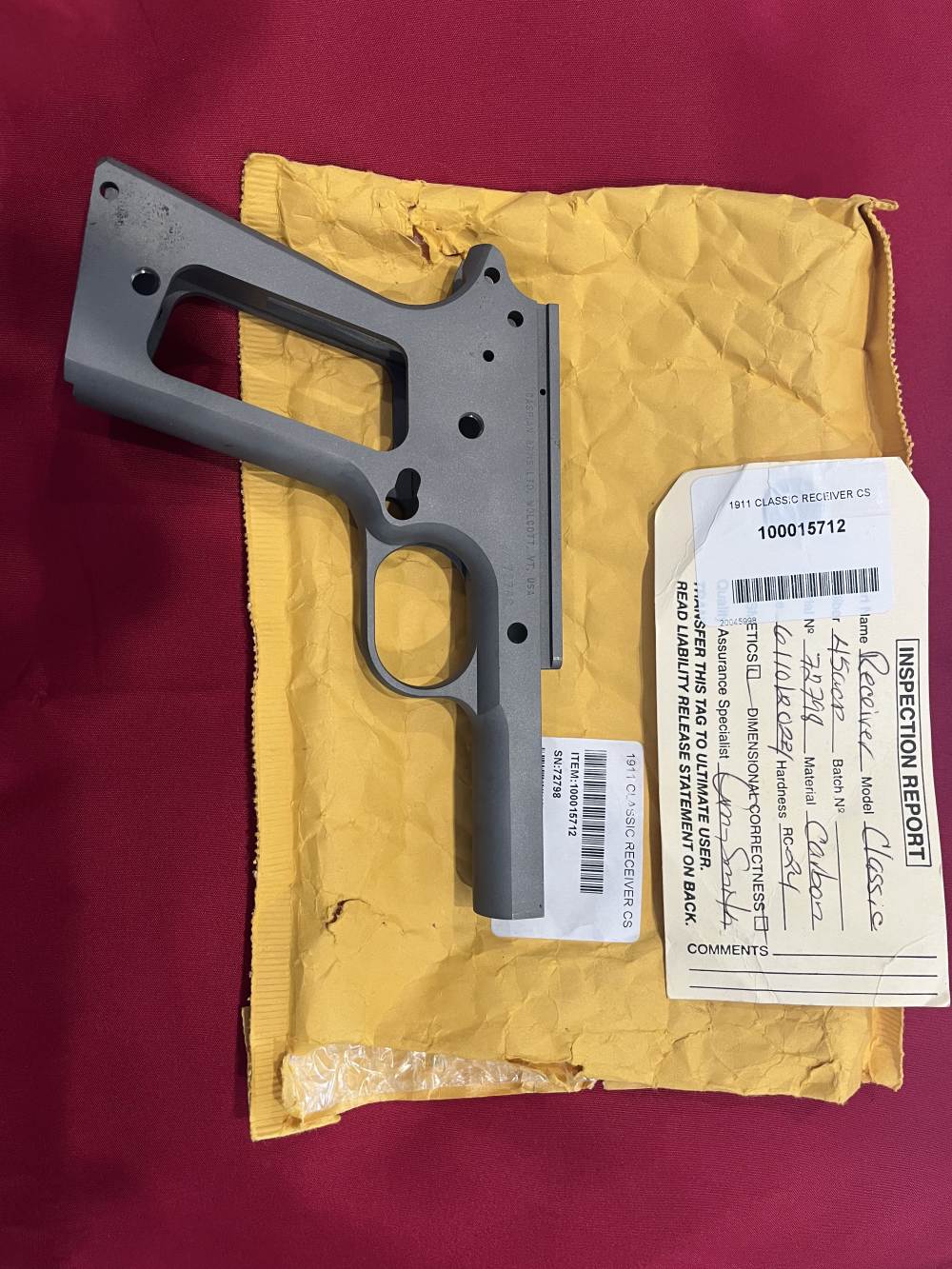 Caspian 1911 Standard receiver, frame, colt - Pistol Frames at ...