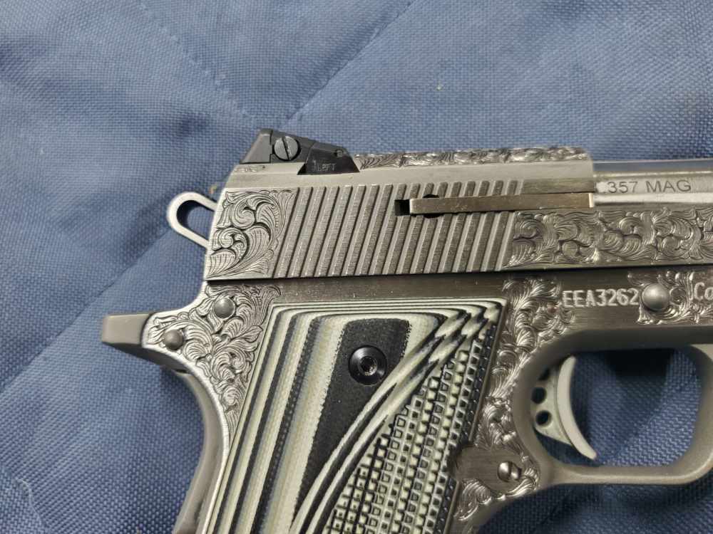 Coonan classic 357 magnum 38 spl stainless ss hand engraved - Semi Auto ...