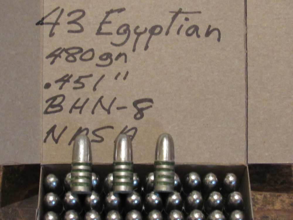 43 Remington Egyptian bullets 480gn RN BHN-8 .451" - Reloading Bullets ...