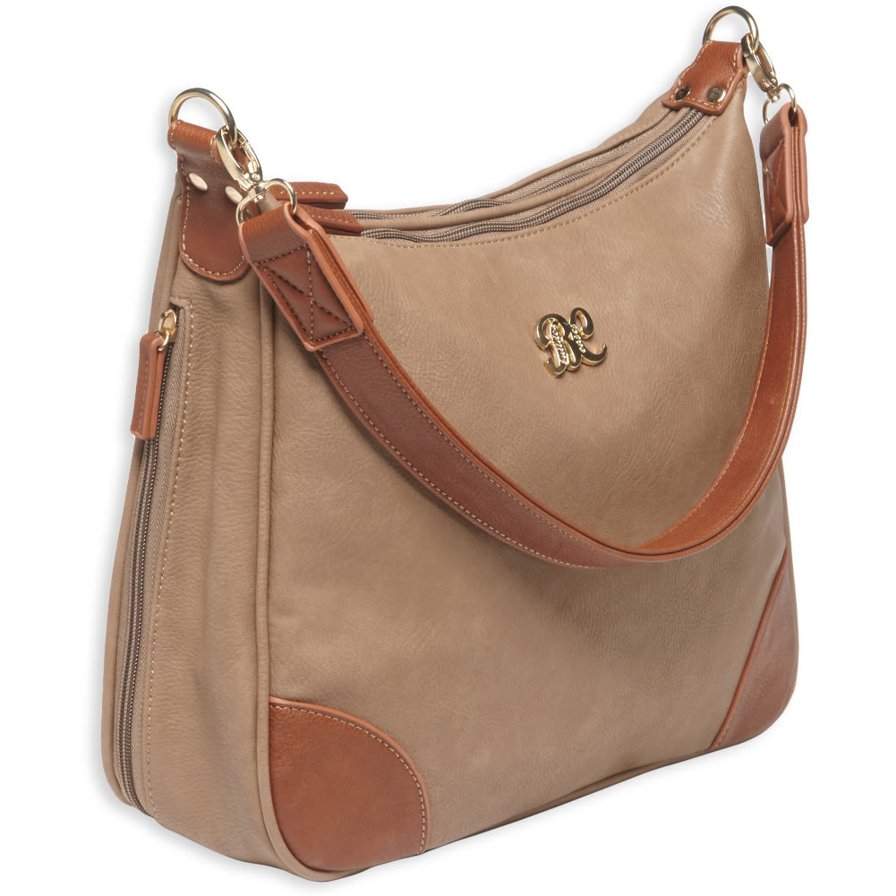 Bulldog Cases Hobo Style Purse, Leather, Taupe Finish BDP-014 ...