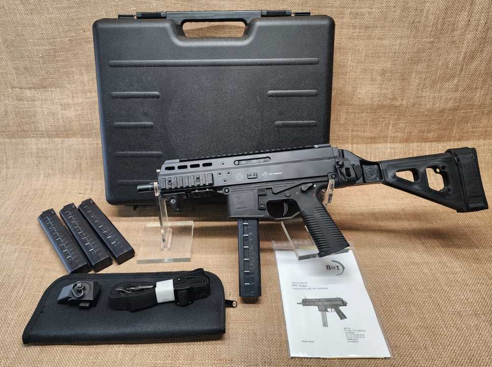 B&T Brugger & Thomet APC9 9mm W/ 4 Mags Brace APC 9 SWISS STUNNER ...