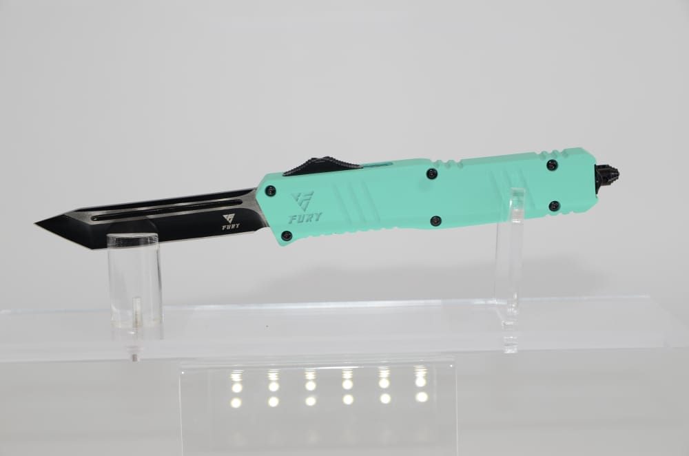 Teal Phantom Tanto Blade Automatic OTF Knife Lightweight EDC ...