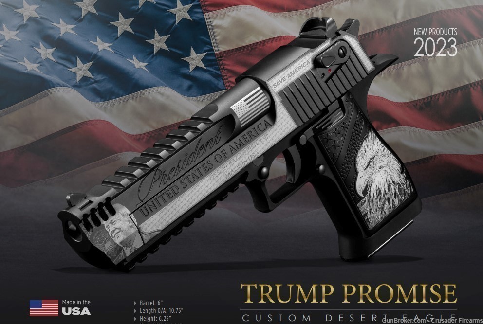 MAGNUM RESEARCH DESERT EAGLE 50ae TRUMP PROMISES MADE PROMISES KEPT Exc. - Semi Auto Pistols at ...