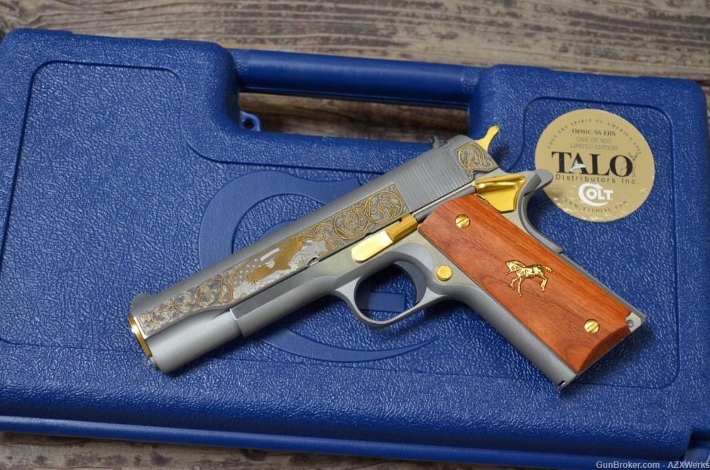 Colt 1911 Spirit of America ERS Limited Talo #222 45acp 1991 Brushed SS ...
