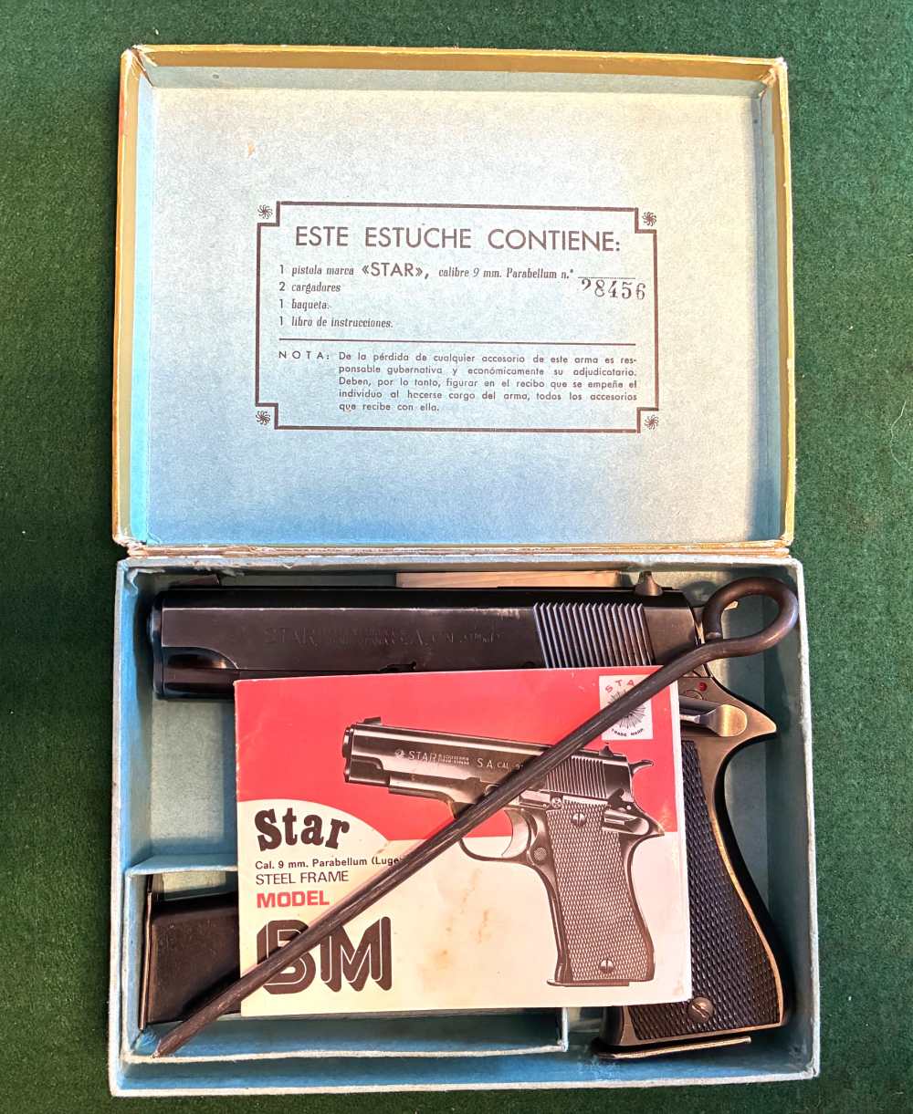 Star Model BM 9MM Matching Number Box 2 Magazines Police Holster ...